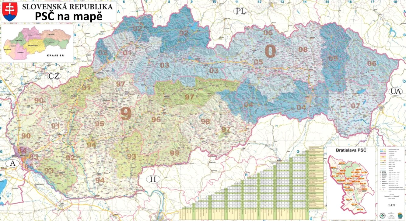 Předvolba na Slovensko: PSČ Mapa & Jak volat?