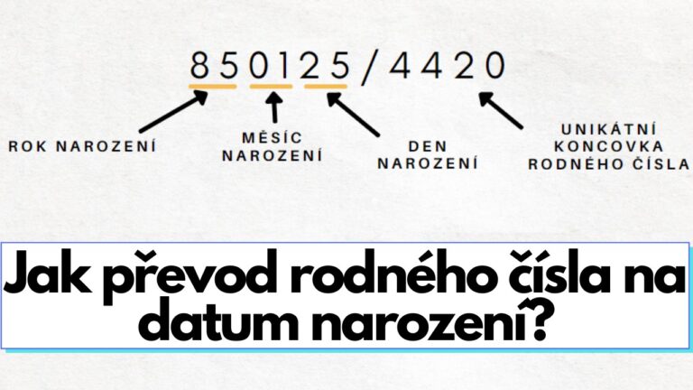 Převod rodného čísla na datum narození: Jak převést?
