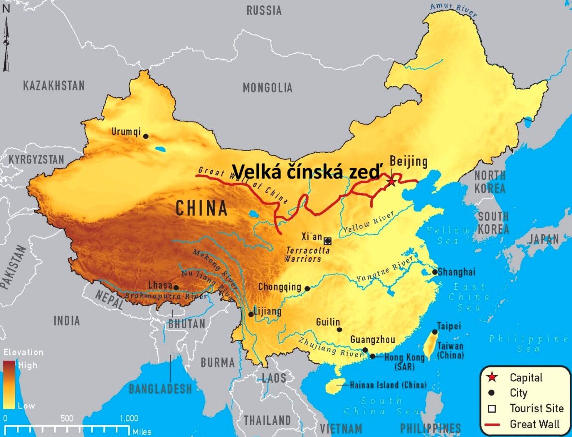 Velká čínská zeď 2025: Délka [km], Šířka, Stáří